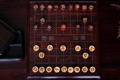 紫檀-黄杨木【中国象棋】  棋盘际会弈智人生 手感似玉工艺精美