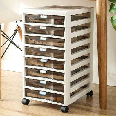 2026储柜夹缝文件柜桌下资料柜可移动带轮办公室美甲A4收纳柜抽屉