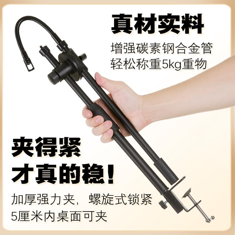 摆摊夜市灯架户外照明充电灯专用挂灯支架桌面折叠便携式伸缩杆子