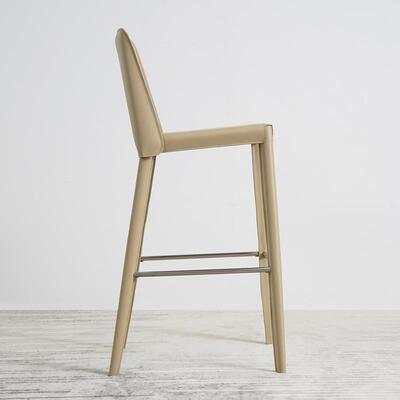 凳HX3068现代轻奢用吧椅高脚吧台马鞍皮椅高脚家桌咖椅啡厅