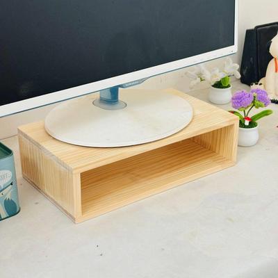 实木桌面支架电脑显示器增高架子托架支撑加高垫高电视底座收纳架