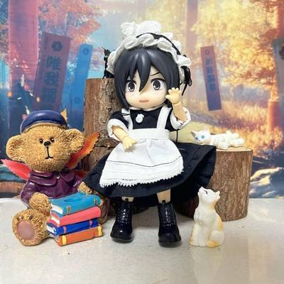 三笠害羞脸娃ob11三笠阿克曼粘土人bjd女仆娃娃全套定制人偶手办