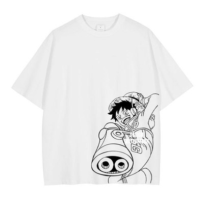 海贼t恤水洗做onepiece短袖