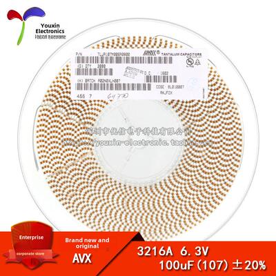 原装正品贴片钽电容3216A 6.3V 100Uf 20% Tlja107M006R0800 1206