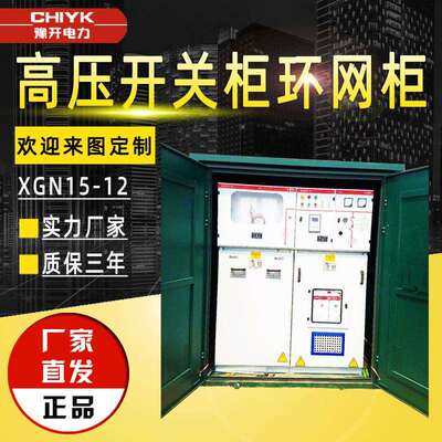 XGN15-12高压六氟化硫负荷开关环网柜10kV全封闭式成套高压配电柜