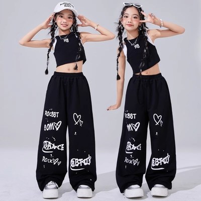 速发爵士舞孩服装走套演出练功服嘻哈街舞潮服jaz甜z酷风表演服秀