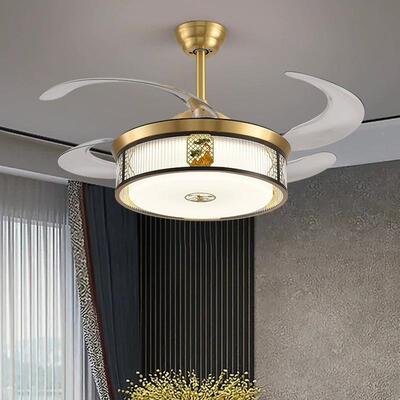 中0式风扇灯厅客厅家用隐形吊扇灯22新49039新款带灯扇一体LED灯