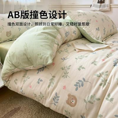 春秋纯棉上四0件套2笠25新款全棉被套罩床VNJ单三件床套床款床品