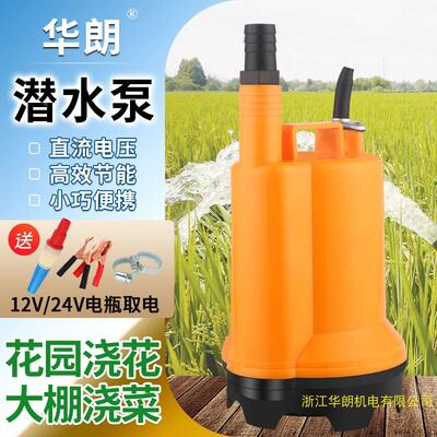 122V菜4V小型直流潜水泵船舱农用浇花浇抽水机出电瓶抽水泵上水口