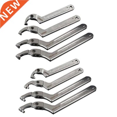 Chrome Vanadium Adjustable Hook Wrench Spanner Round Square