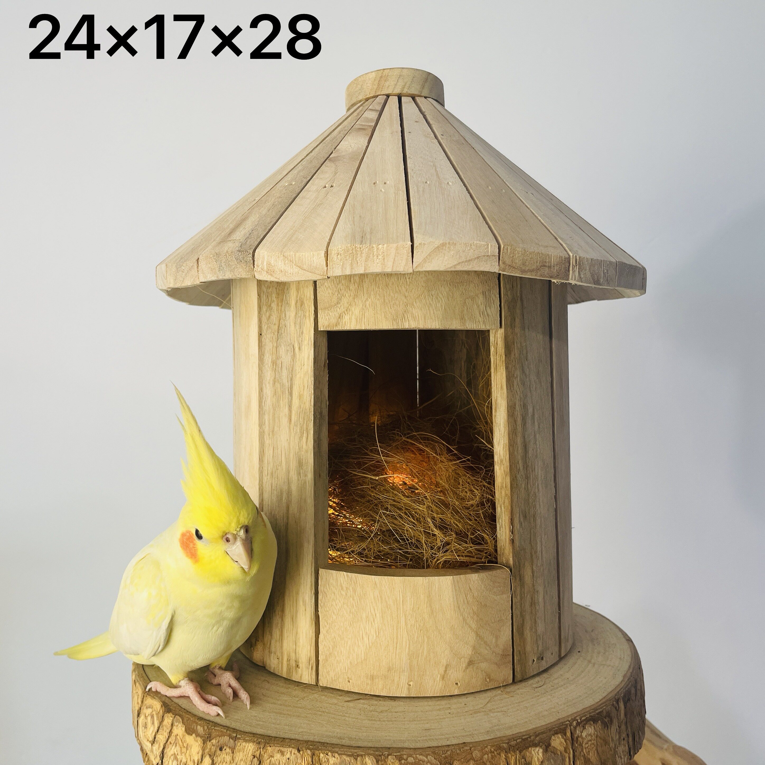 鹦鹉鸟窝实木四季通用小木屋虎皮玄凤牡丹玩耍室内躲避窝
