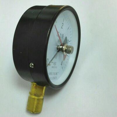 双针型压力表 记忆压力 直径100mm 压力0-4mpa 螺纹m20x1.5