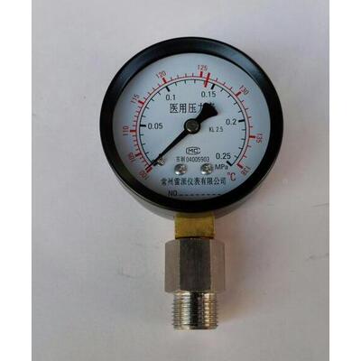 y-60压力表 压力0～0.25mpa 背面直径61.5mm 螺纹G3/8（16.4mm）