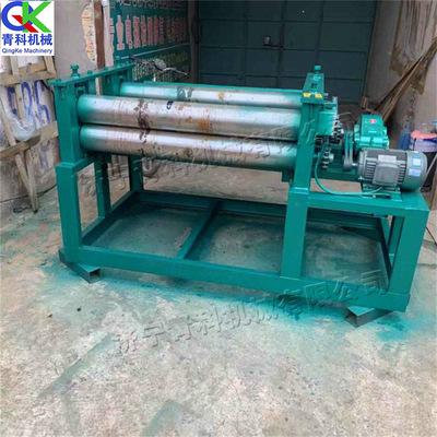 电动油漆桶滚平机 小型双辊铁皮整平机 便携式弯曲铁皮展平机