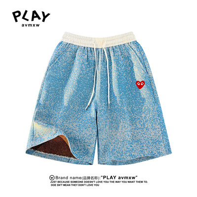PLAYAVMXW情侣潮牌夏季五分裤