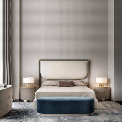 轻奢现代rugiano意大利真皮网红床婚床设计师主卧1.8米双人床