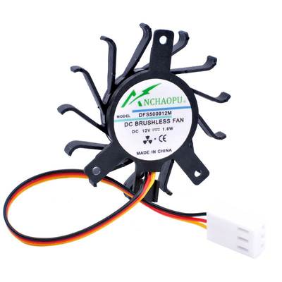 厂家DFS500912M 直径45mm孔距27mm 12V 1.6W工控机软路由器散热片