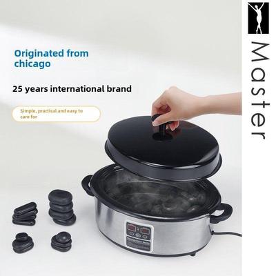 铭腾大师按摩热石电热锅玄武岩触摸屏数显恒温加热器电热锅