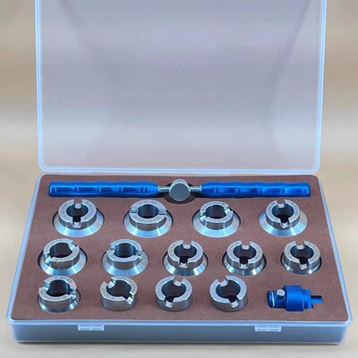 修表工具劳力s后盖开盖器15件套机开手开双用帝T开表器 全钢5537