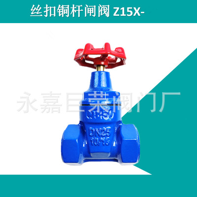 内螺纹闸阀南高阀门Z15X-16Q丝扣暗杆软密封闸阀卡箍连接