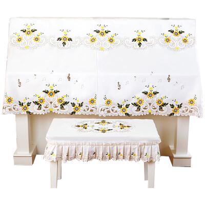 罩镂刺绣空钢XIO琴全罩花凳罩绣布艺防尘钢琴套防尘罩半罩时尚韩