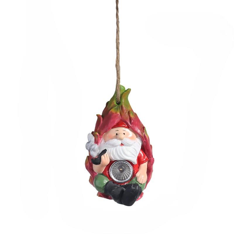 水果树挂精灵娃娃树脂工艺品太阳能射灯挂件户外花园庭院装饰
