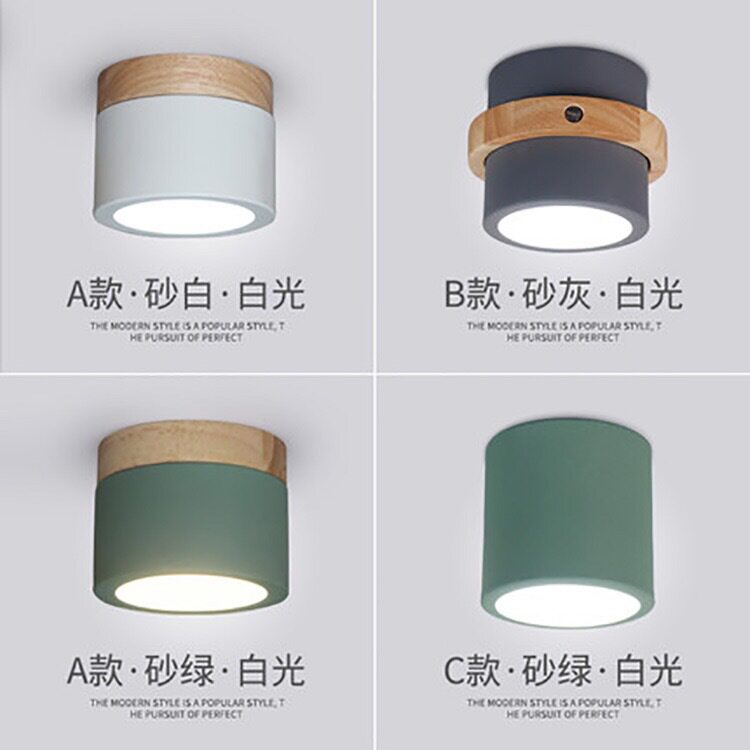 北欧简约过道灯 走廊玄关吊顶吸顶灯 天花灯明装筒灯阳台衣帽间灯