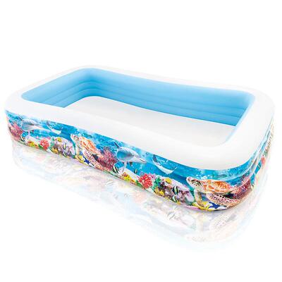58485热带鱼家庭充气游泳池儿童洗澡戏水池孩子玩水充气水池