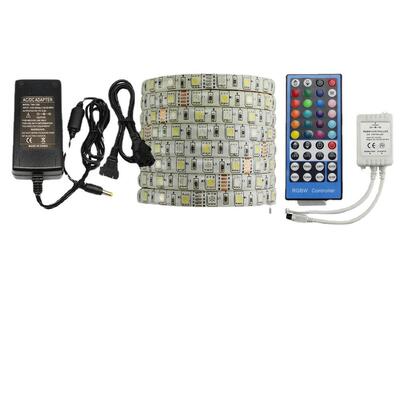 低压12V5米5050暖白光/白光RGBW防水灯带40键控制器5A电源
