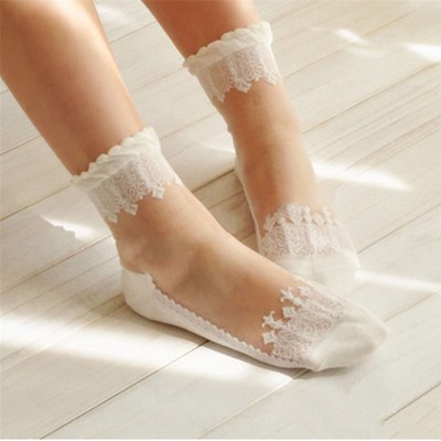 Pairs Summer Women Socks Mesh Cute Ultrathin Transparent