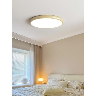 奶油风光全LTB顶谱护眼灯吸l灯ed高亮现代简约极简儿童房间主卧室