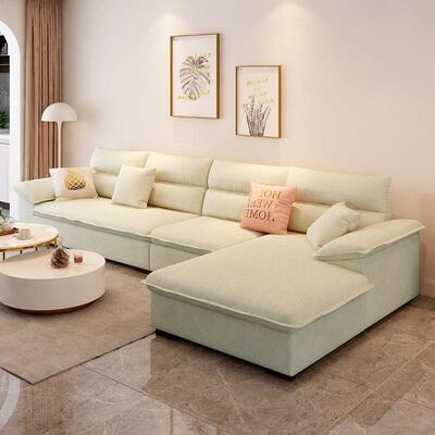 调贵妃客沙发布现代简GRX约大小户型厅可节转角棉麻艺乳胶沙发组