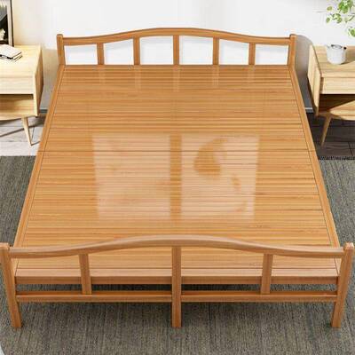 竹床单出租房双人简易家用成床午休午睡凉人床竹子81028折叠硬板