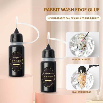 10Ml Lem Seni Kuku Lem Segel Bebas Dicuci Lem Perekat Gel