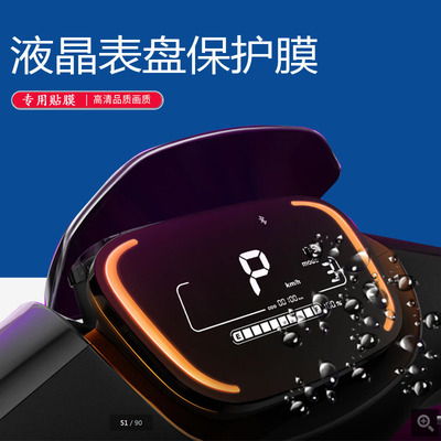 专用九号E200p电动车E125/E80S仪表盘膜防水C系列B6590屏幕保护膜