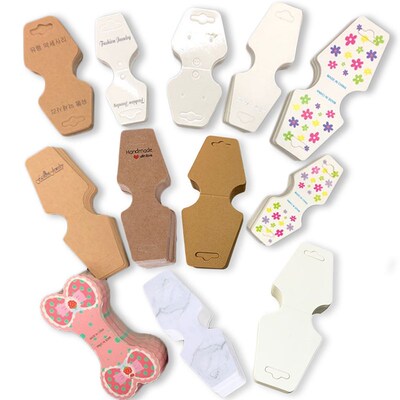 好货50pcs/lot Kraft Paper Packing Cards for Handmade Necklac