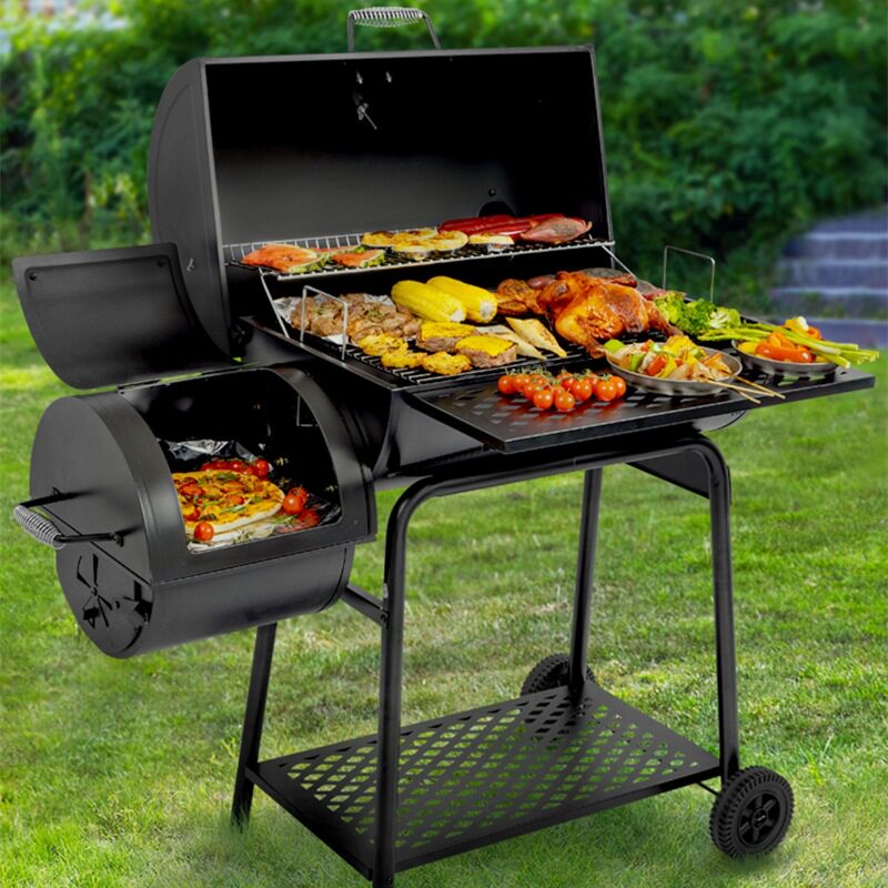 烧烤架家用木炭烧烤炉大号5人以上户外别墅庭院美式烟熏烧烤炉bbq
