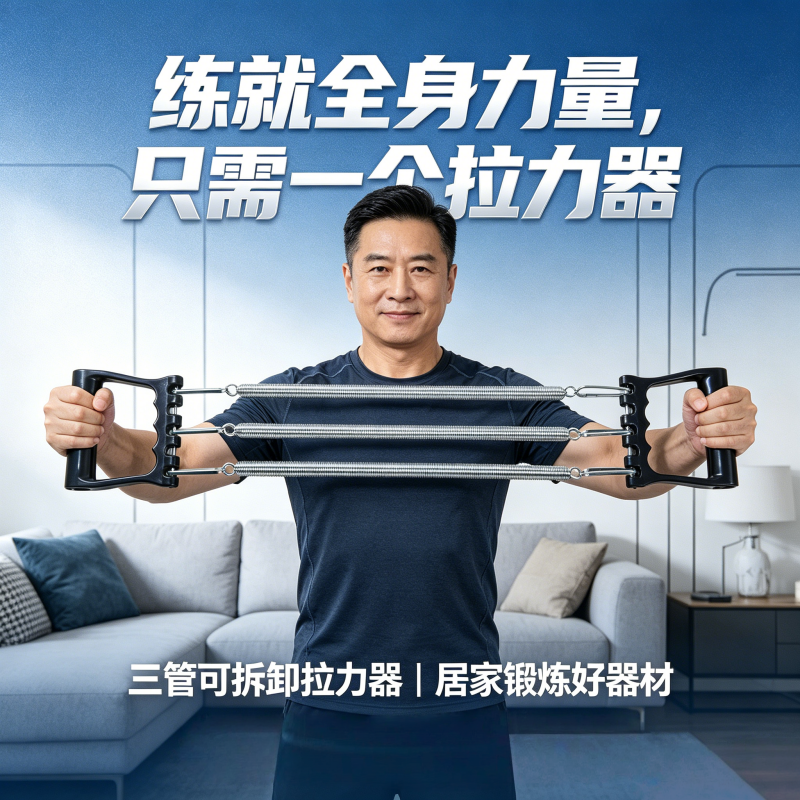 弹簧拉力器仰卧起坐扩胸器男多功能臂力锻炼胸肌训练健身器材家用