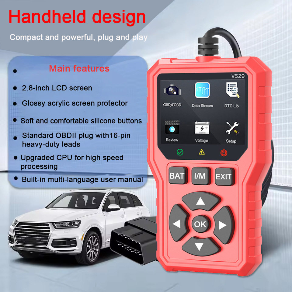 OBD汽车故障 检测仪 汽车扫描仪 obd检测仪 诊断工 具obd2跨境