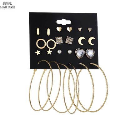 Wish earrins star moon heart bi  personality earrin