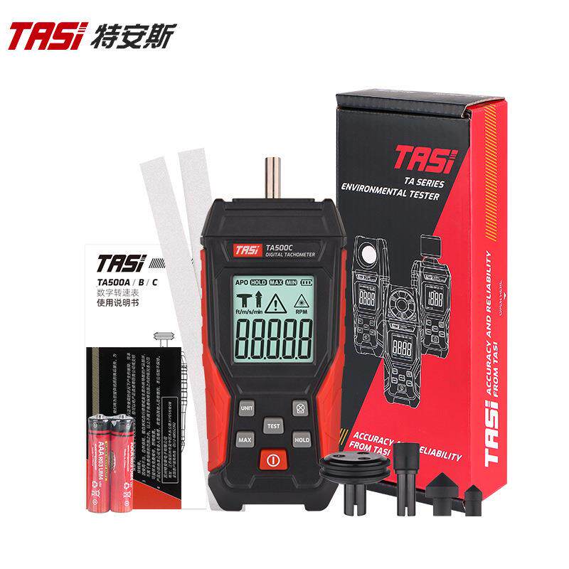 激光转速表TA500C数显接触式转速计转速测速仪线速测速器