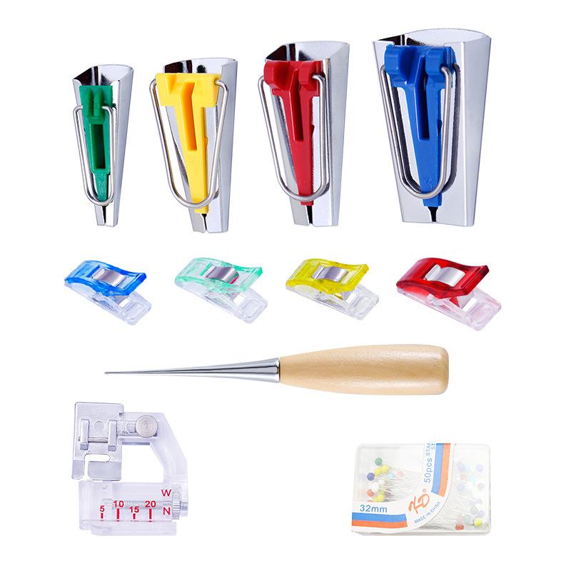 缝纫DIY拼布工具滚边制带包边器包布条可乐制带器卷边拉筒套装