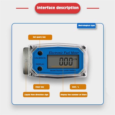 Digital Turbine Flow Meter Flowmeter Gauge PCB Electronic Fl