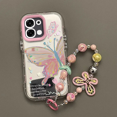 适用OPPOA6手机壳PLS120保护套OPPO新款A6镜子镜面全包防摔5G高级感OPPOPLS外壳OPA0PP0OPPA65G男女彩花蝴蝶