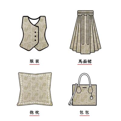 身中式仿宋锦马提甲厚实半裙面国JDL-O3-4风料色织窗帘花布