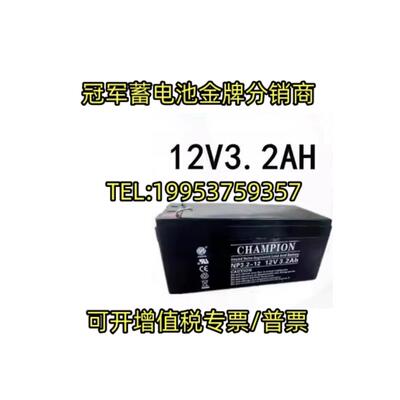 CHAMPION蓄电池NP3.2-12原厂包邮12V3.2AH迅达3300/3600电梯