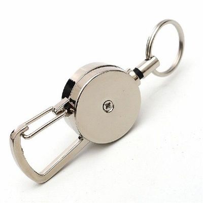 Retractable Key Ring ID Badge Metal Lanyard Name Tag Card