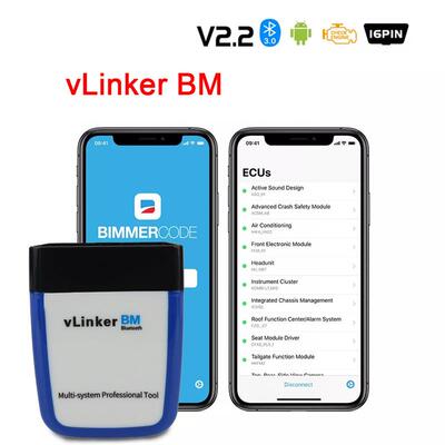 适配原厂vLinker BM+ BLE 4.0蓝牙V2.2版本汽车检测仪支持 bimmer