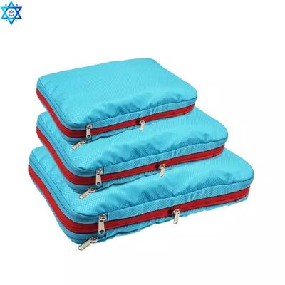 极速3PCS Compression Packing Cubes Travel Luggage Organizer