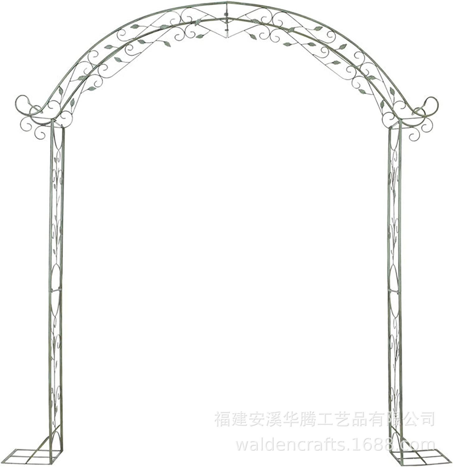 复古铁艺大跨度鲜花月季拱门花架露台花园庭院地中海植物爬藤架